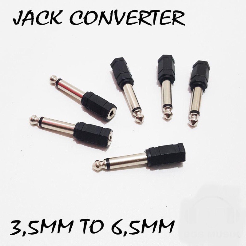 Jual CONVERTER AUDIO 3.5MM AUX TO 6.5MM PVC- JACK COVER KECIL KE BESAR ...