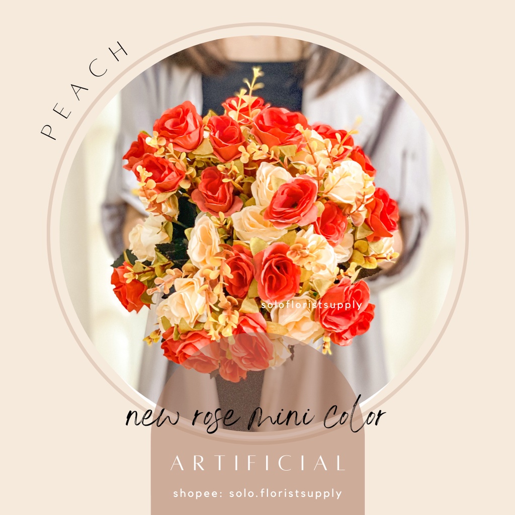 Jual NEW ROSE MINI COLOR BUNGA ARTIFICIAL PREMIUM DEKORASI MEJA DAN ...