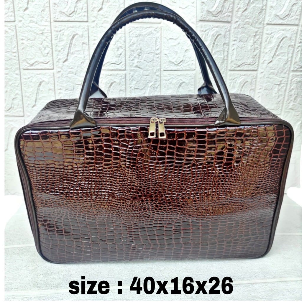 Jual Tas Travel Koper Kulit Sintetis Croco | Shopee Indonesia