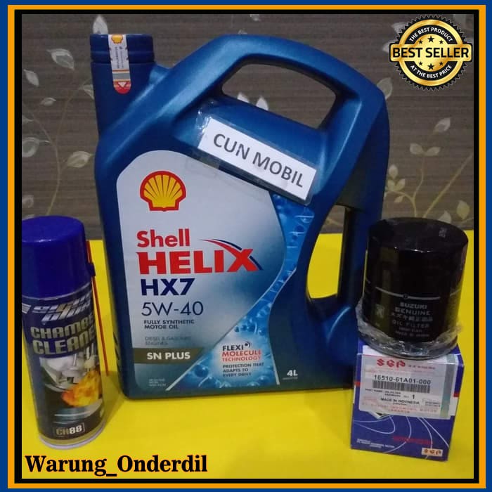 Jual Paket oli mesin Shell HX7 5W-40 Baleno Next G-Escudo 2.0- Aerio ...
