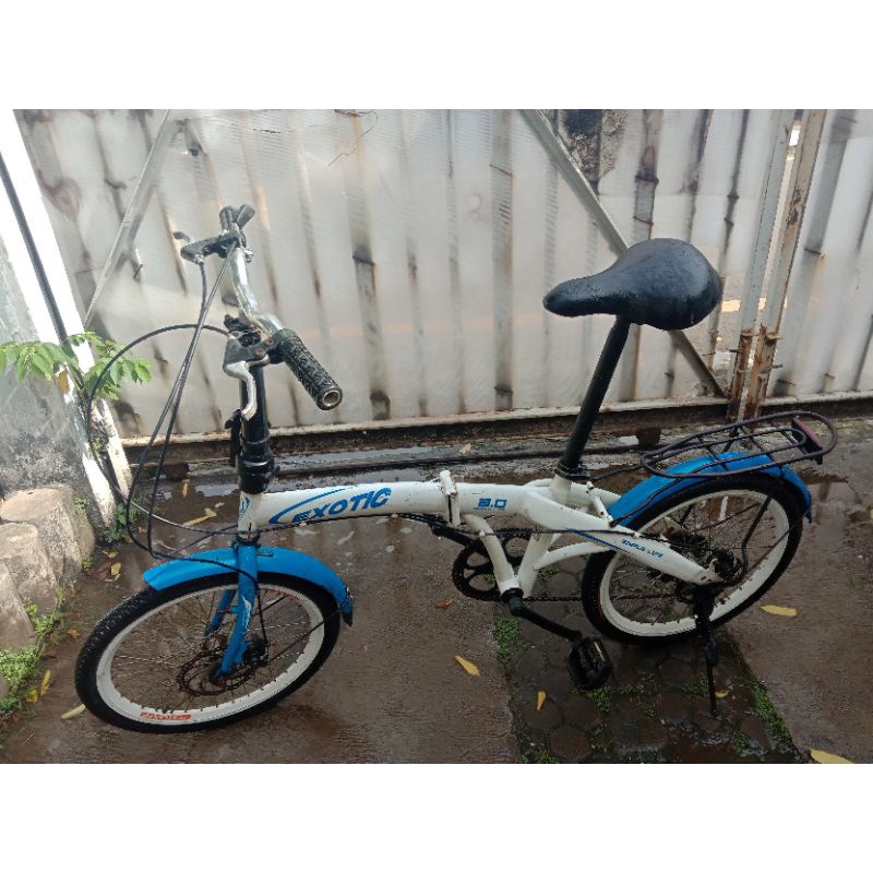 Jual SEPEDA LIPAT EXOTIC 20 INCH DOBEL DISK CAKRAM | Shopee Indonesia