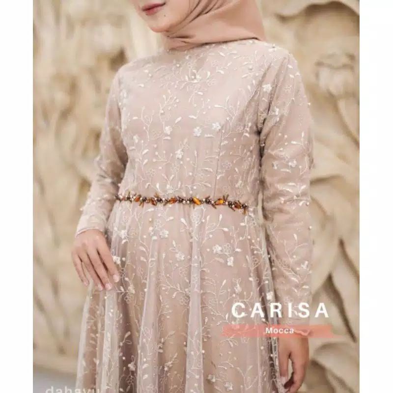 Jual CARISSA DRESS BRUKLAT DRESS ENGAGEMENT GAUN MUSLIMAH KONDANGAN ...
