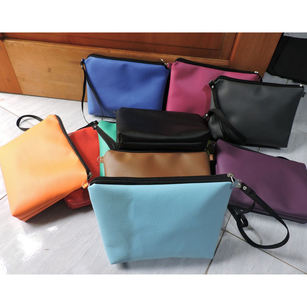 Jual Pouch Bag Polos Vinyl | Hand Bag | Shopee Indonesia