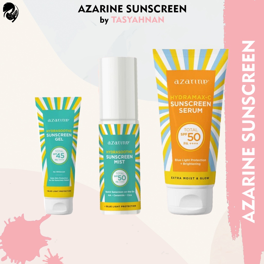 Jual Azarine Hydrasoothe Sunscreen SPF45 PA++++ 50 ml Gel / Mist ...