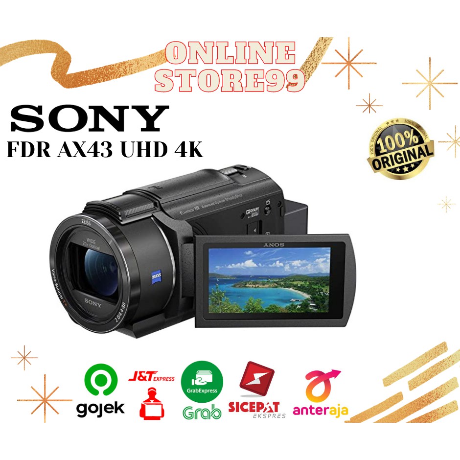 Jual Sony FDR AX43 UHD 4K Handycam Camcorder | Shopee Indonesia