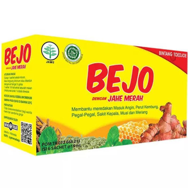 Jual Bejo Jahe Merah isi 6 sachet | Shopee Indonesia