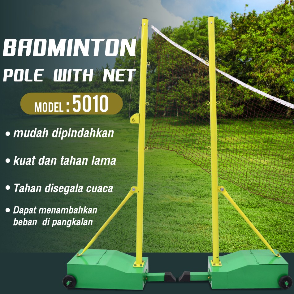 Jual HTD Sport Badminton Pole Tiang Net Bulu Tangkis Portable | Shopee ...