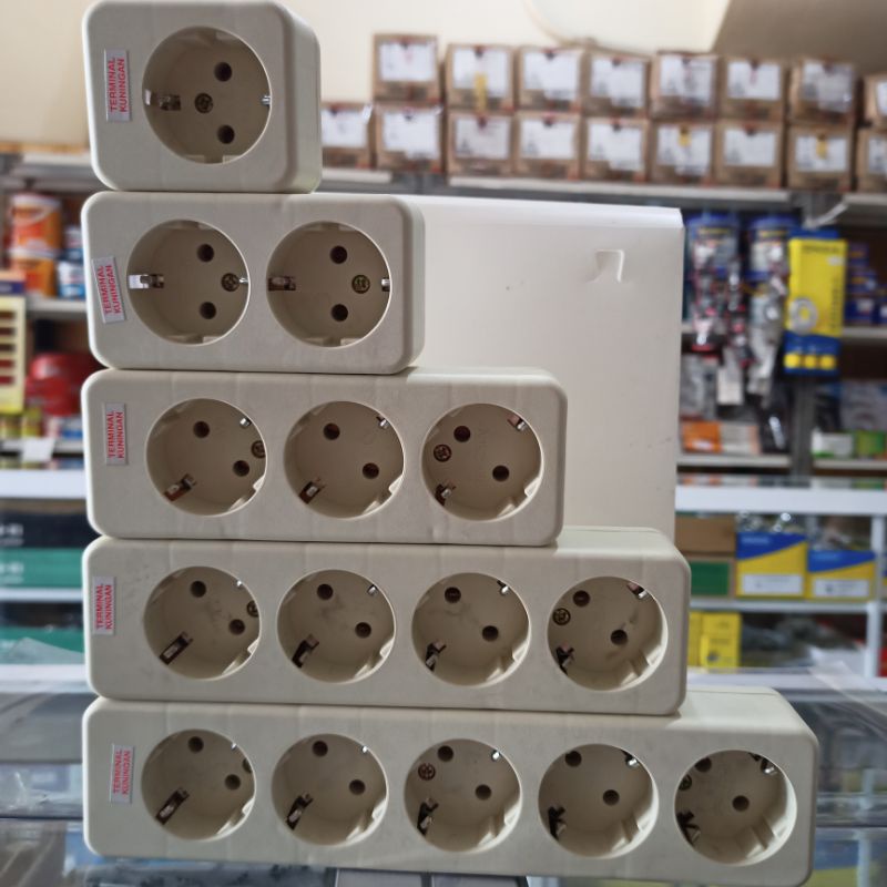 Jual Uticon Stop Kontak Arde 1 - 6 Lubang / Terminal Kuningan Uticon | Shopee Indonesia