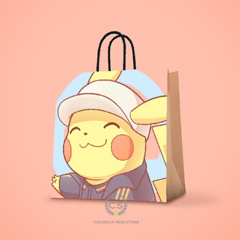 Jual paperbag custom pokemon/pikachu/goodie bag birthday/hampers ulang ...
