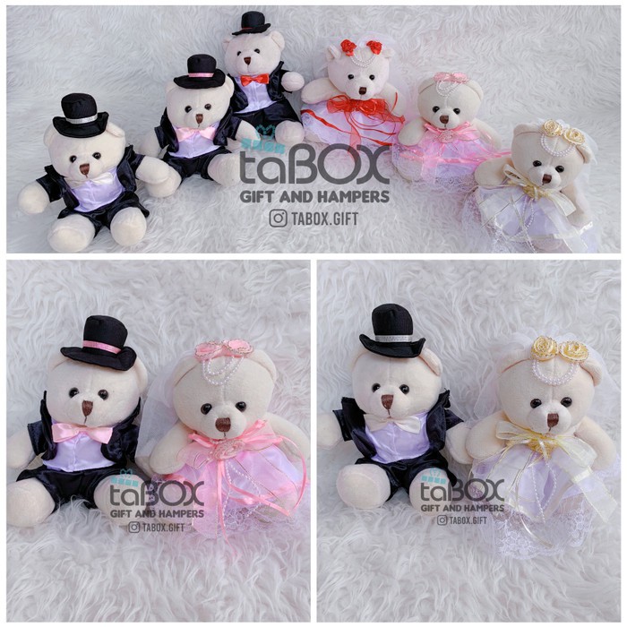 Jual Boneka wedding couple beruang pengantin pernikahan bear pasangan ...