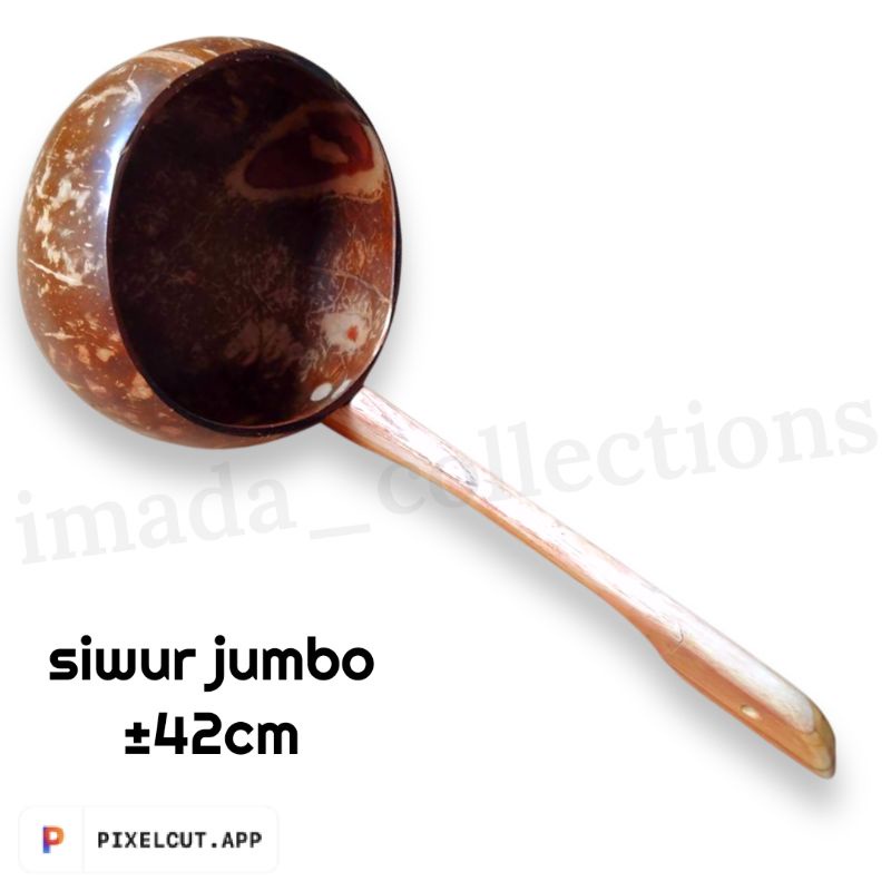 Jual siwur batok kelapa ukuran jumbo ±42cm /Gayung batok kelapa ...
