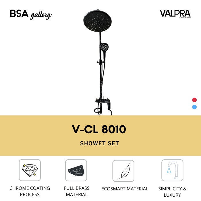 Jual SHOWER SET KAMAR MANDI HITAM MATTE / SHOWER COLUMN BLACK DOFF ...