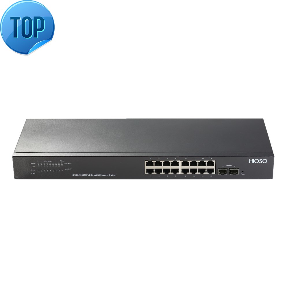 Jual 48V POE Switch 16 port gigabit switch for IP Camera supply huawei ...