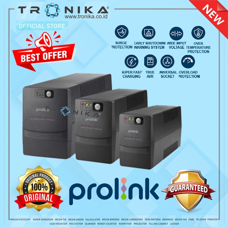 Jual UPS PROLINK PRO1201SFCU Super Fast Charging UPS 1200VA with USB ...