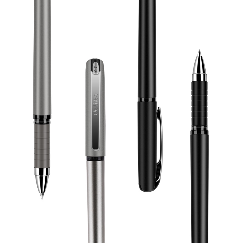 Jual Deli Office Gel Pen Pulpen Kantor 0.5/0.7/1mm Warna Tinta Hitam ...