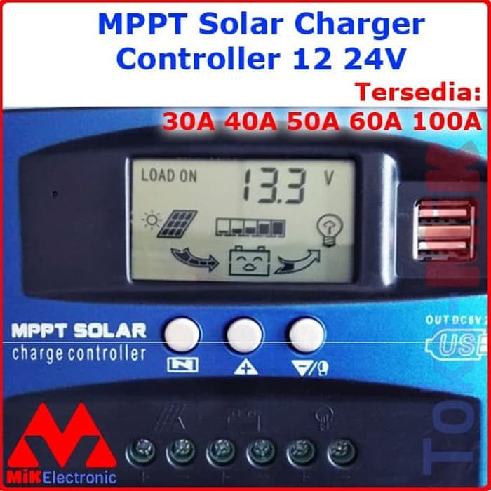 Jual MODEL BARU! MPPT MPPT100 100A SOLAR CHARGE CONTROLLER DC 12V 24V ...