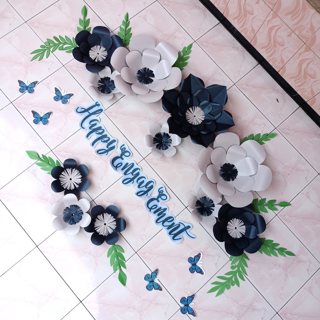 Jual Paket Backdrop Paper Flower Bahan kertas jasmine / WEDDING ...