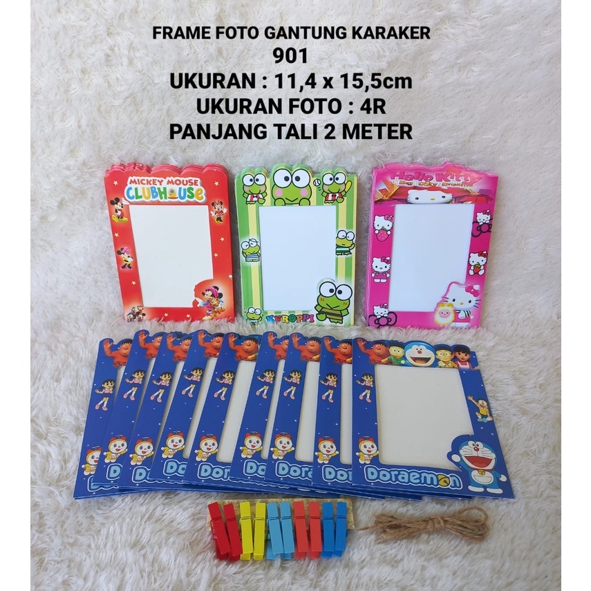 Jual FRAME GANTUNG DORAEMON / FRAME GANTUNG HELLOKITTY / FRAME GANTUNG ...