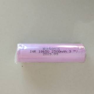 Jual Battery Li ion 18560 3.7V 2500mah baterai wintronic INR Flat Top ...