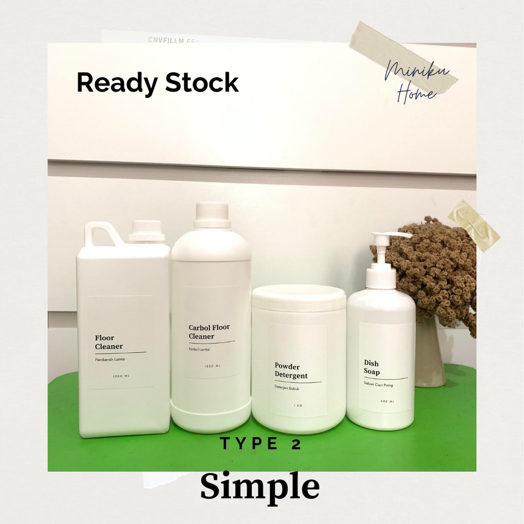 Jual Botol Refill Organizer Area Laundry & Cleaning (termasuk Label ...