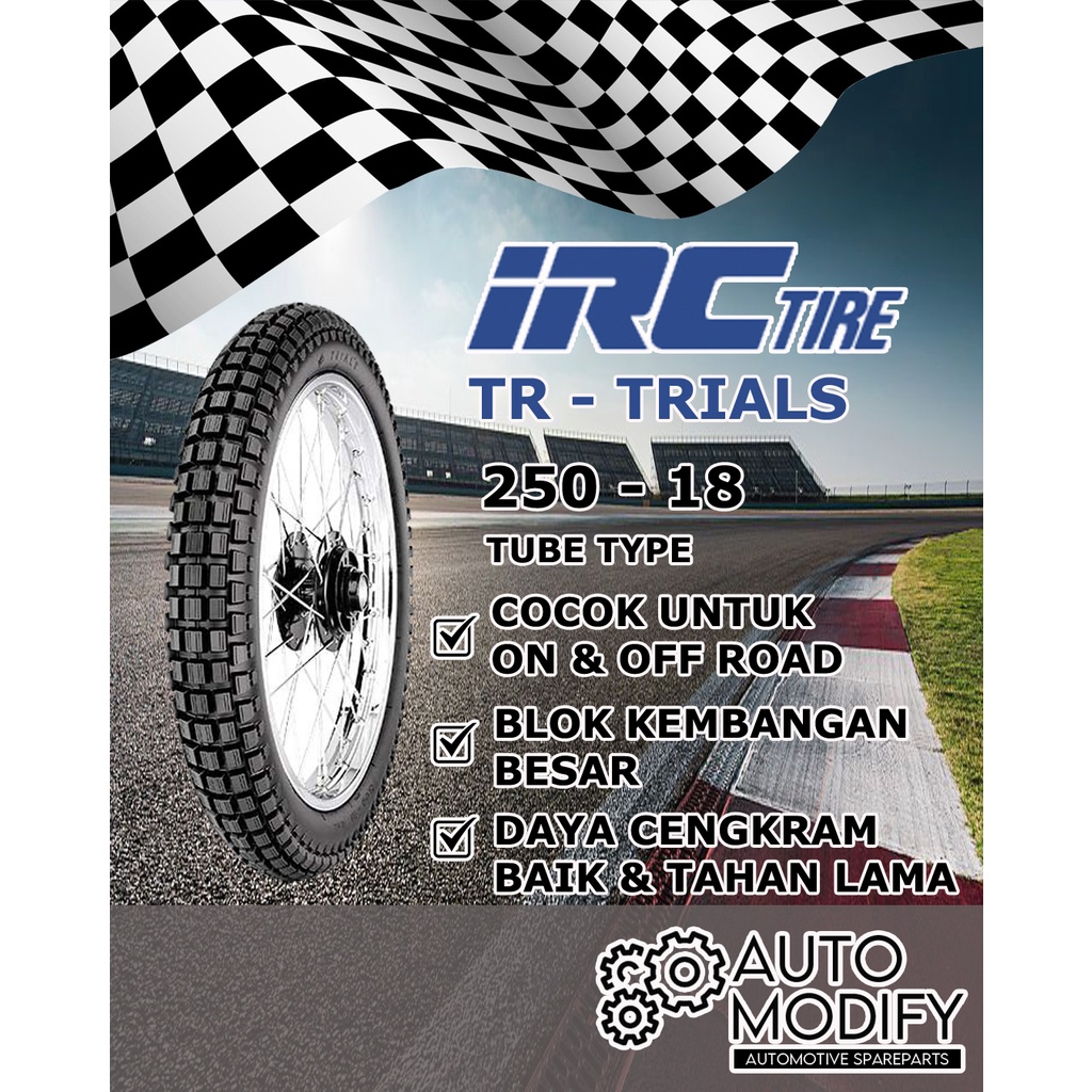 Jual Ban IRC TR TRIALS 250-18 / (2.50-18) Tube Type (TRAIL) | Shopee ...