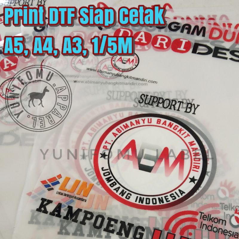 Jual [PROMO] Cetak Sablon Print DTF Siap Press Desain Full Color Tanpa Minimal Order ukuran ...
