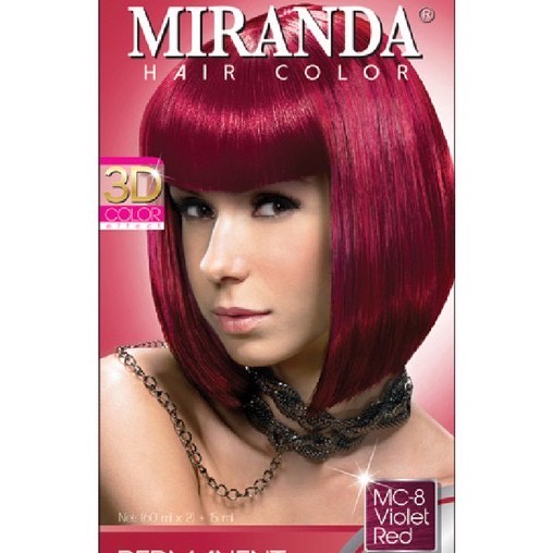 Jual Miranda hair color mc8(violed red)30ml | Shopee Indonesia