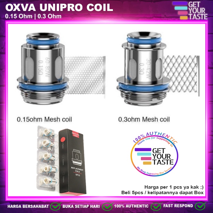 Jual Coil OXVA UNIPRO Coil Replacement Authentic by Oxva Tech | Shopee ...