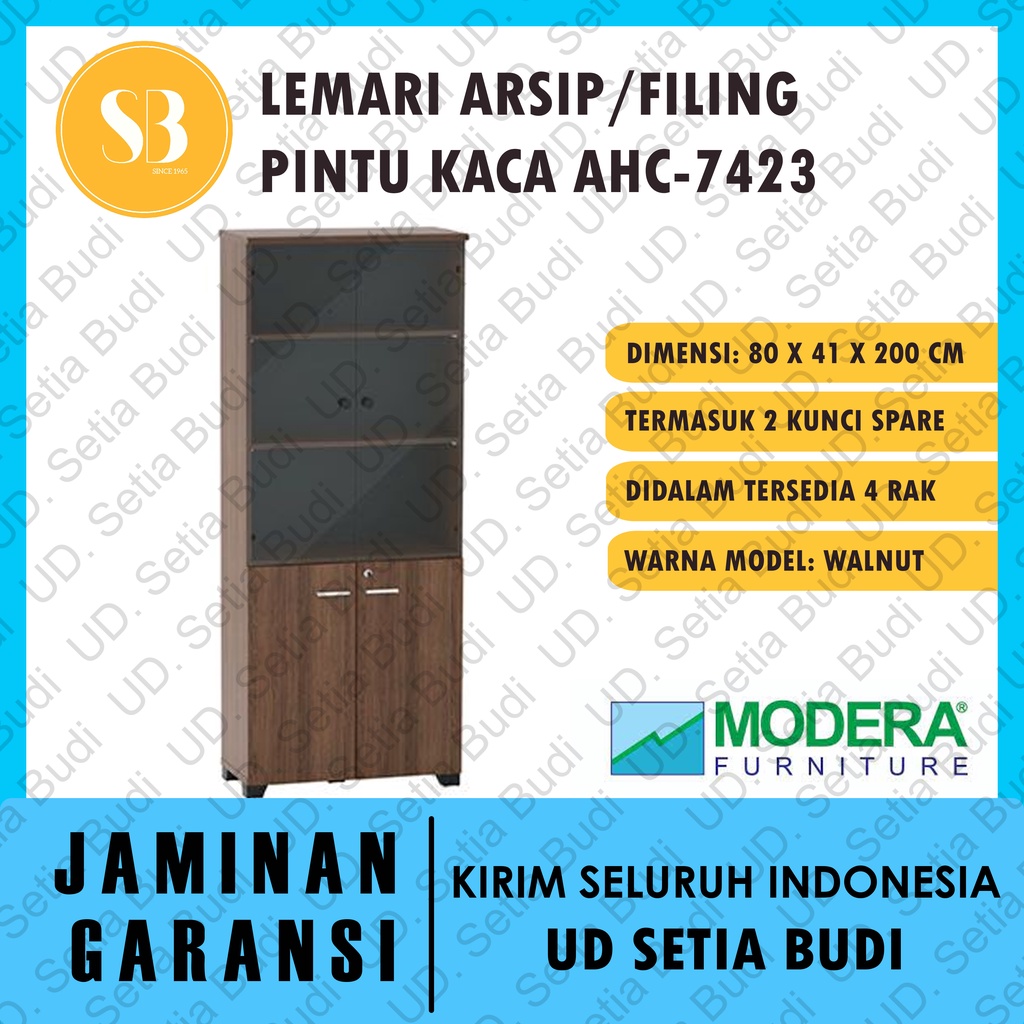 Jual Lemari Arsip / Filing Cabinet + Pintu Kaca Modera AHC-7423 A-Class ...