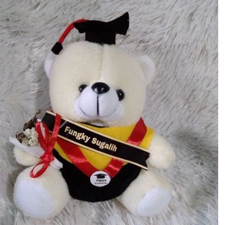 Jual boneka wisuda,boneka bear ukuran 14cm cocok buat atribut buket ...