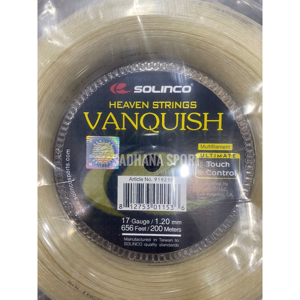 Jual Senar Raket Tenis Solinco VANQUISH 17G/1.20mm 12m | Shopee Indonesia
