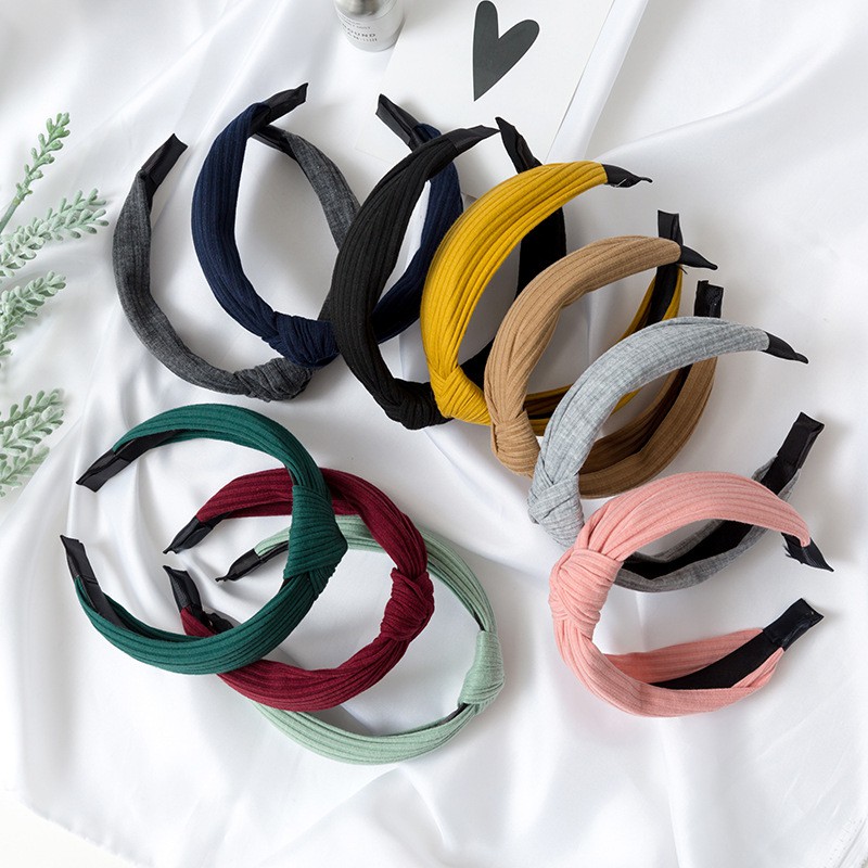 Jual Bandana Wanita Gaya Bando Simpul Polos Fashion Aksesoris Wanita ...