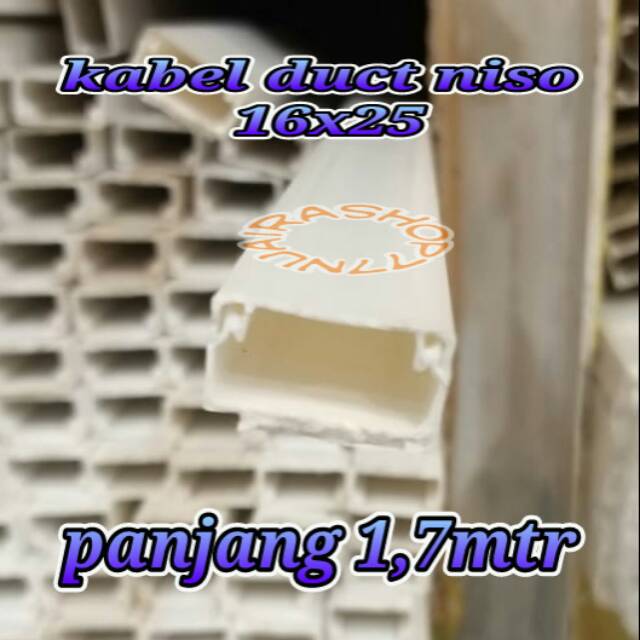 Jual Kabel Duct Niso 25x16 - ducting 25x16 panjang 1,7mtr | Shopee ...
