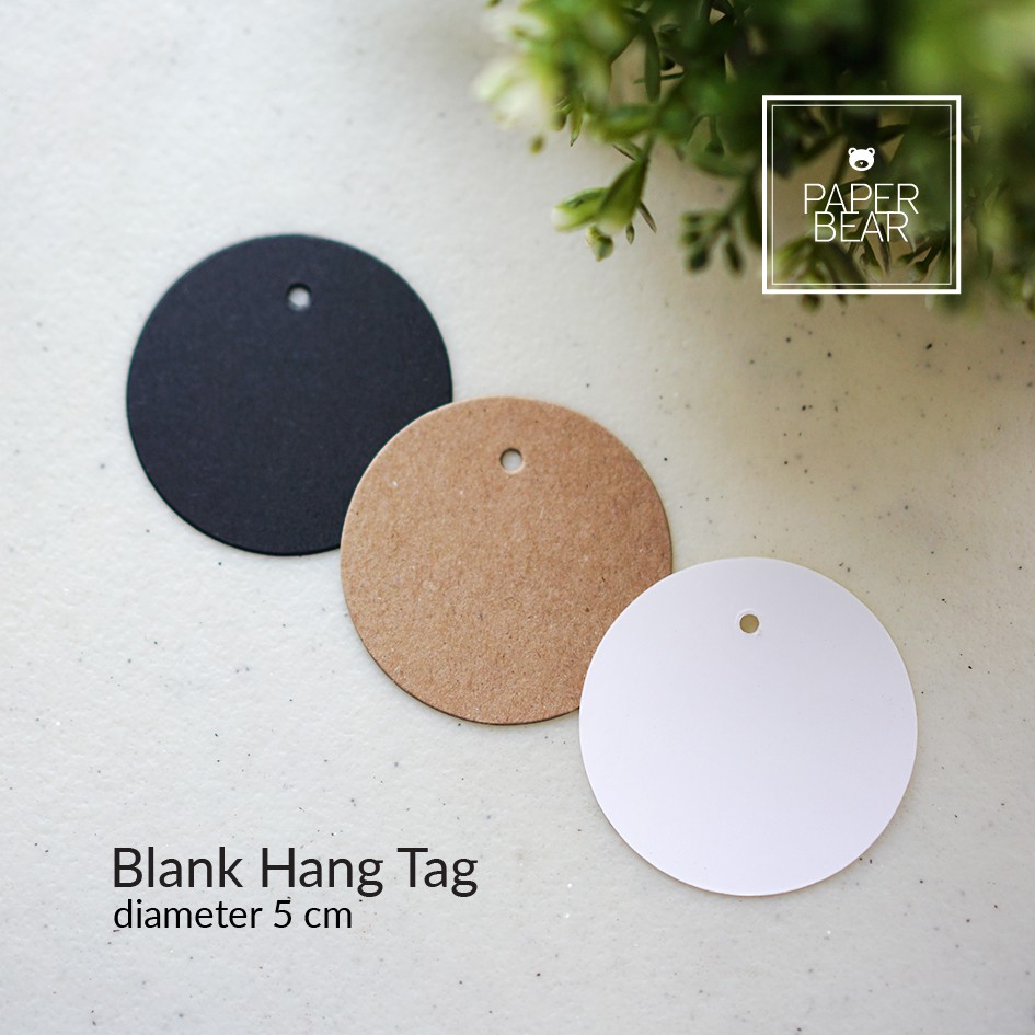 Jual Hang Tag Polos Bulat / Blank Hang Tag [ Kode A01 A02 A03 ...