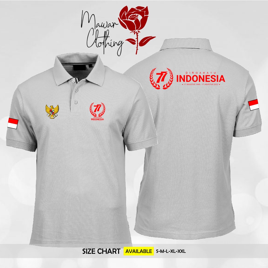 Jual BAJU - KAOS KERAH KEMERDEKAAN 77 PETA INDONESIA SATU - TSHIRT DIRGAHAYU RI 77 TERBARU ...