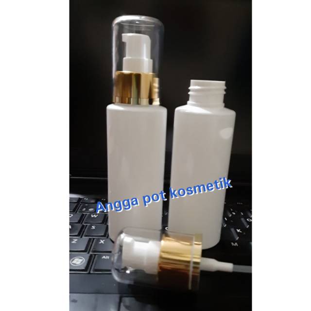 Jual Botol RF 100ml tutup pump gold full cup | Shopee Indonesia