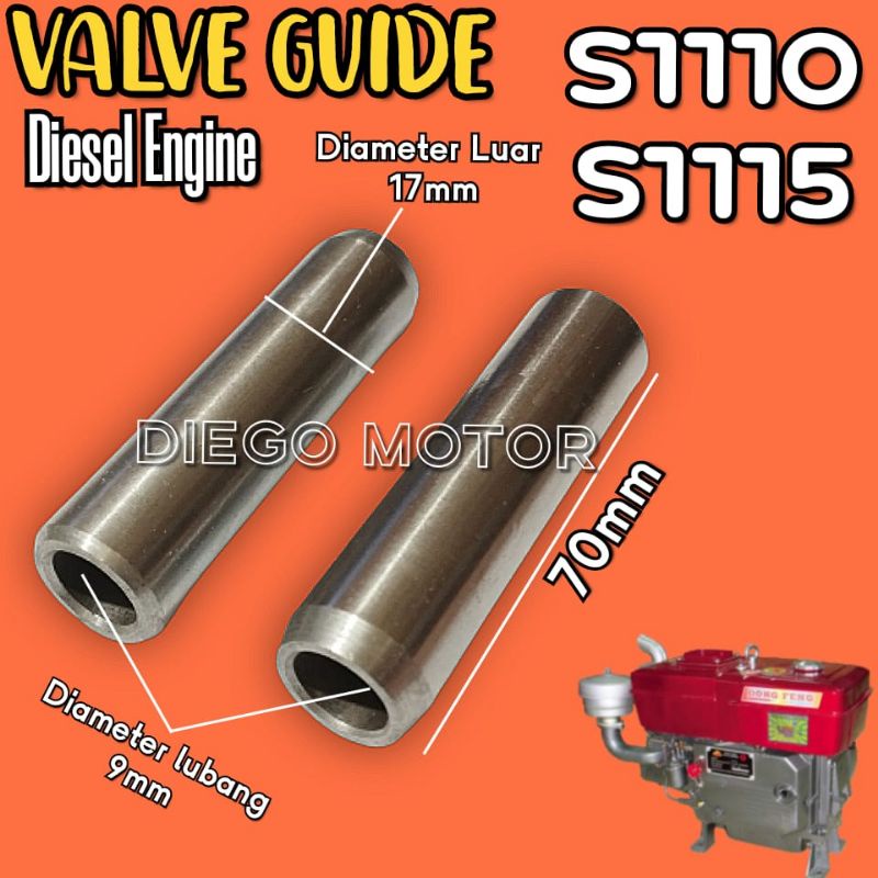 Jual S1110 S1115 Valve Guide Bosh Botol Klep Mesin Diesel Dongfeng 20HP ...