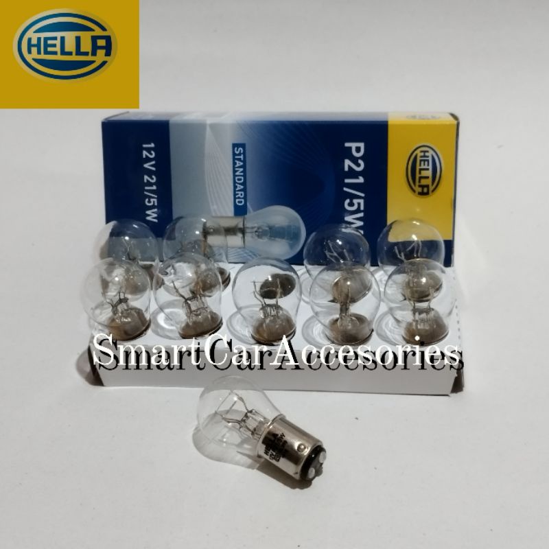 Jual 10PC Dop Bohlam Lampu Rem S25 K2 Double Dobel 1016 12V P21/5W BAY15D Hella Hela | Shopee ...