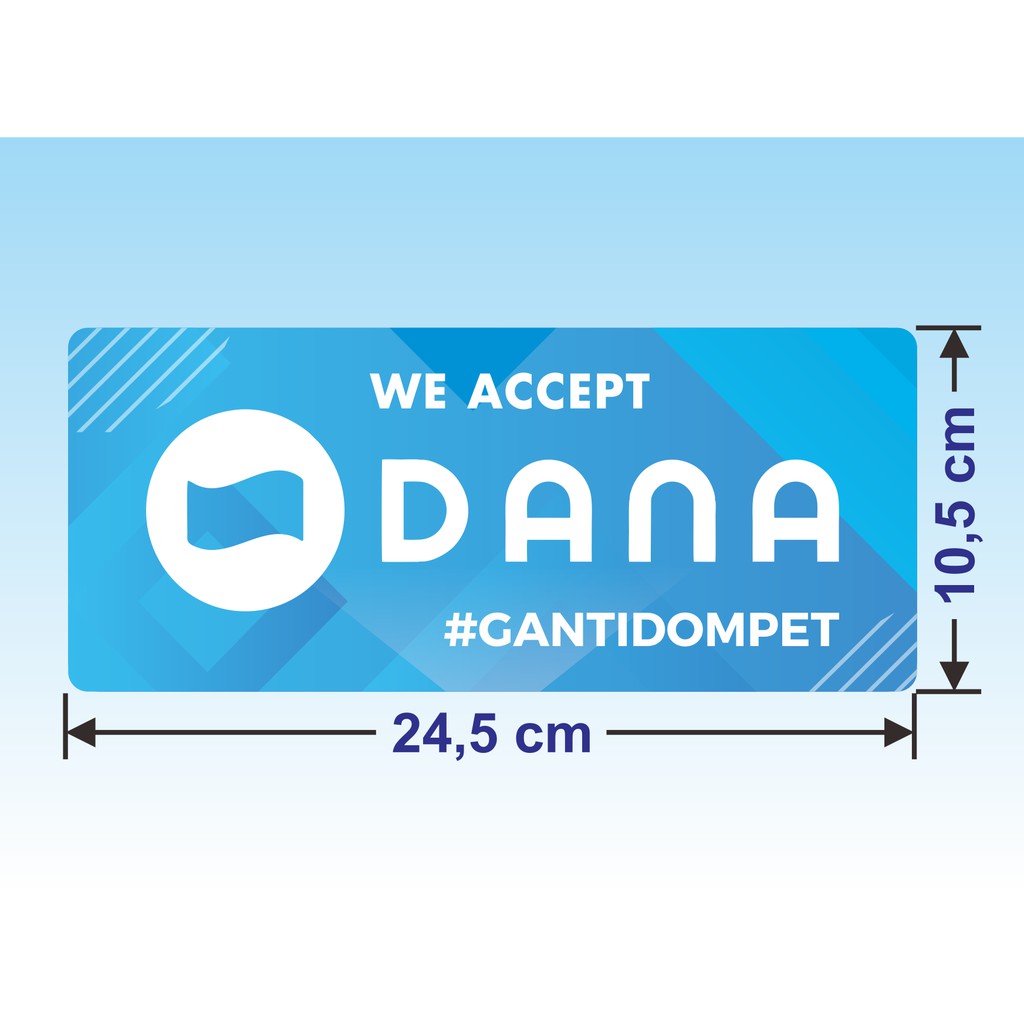 Jual Sticker Dana stiker pembayaran digital non tunai cashless 24,5 x ...