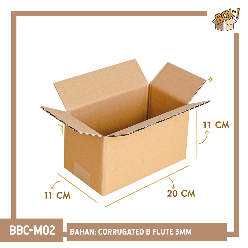 Jual 20 x 11 x 11 cm (BBC-M02) | B FLUTE | KARDUS | CORRUGATED BOX ...