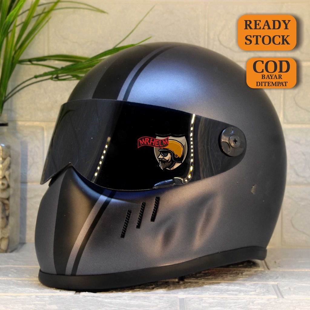 Jual HELM CUSTOM RETRO BANDIT XXR TRACKER WITH VISOR ( MR HELM ...