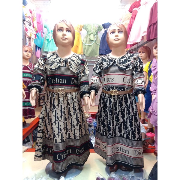 Jual (FASHION)MIDI DRESS DIOR ANAK PEREMPUAN USIA 3 TAHUN- 7 TAHUN/BAJU ...