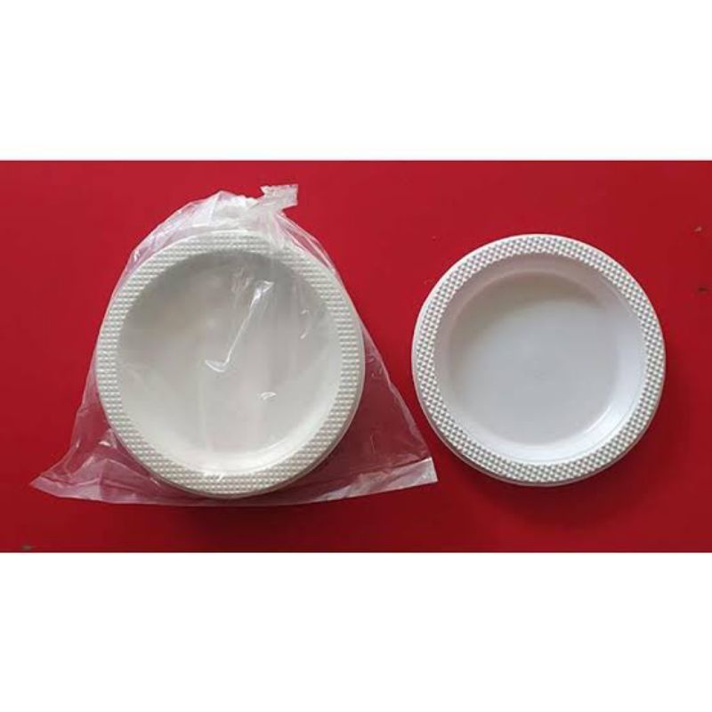 Jual piring plastik p6 | piring putih susu | piring makan | Shopee ...