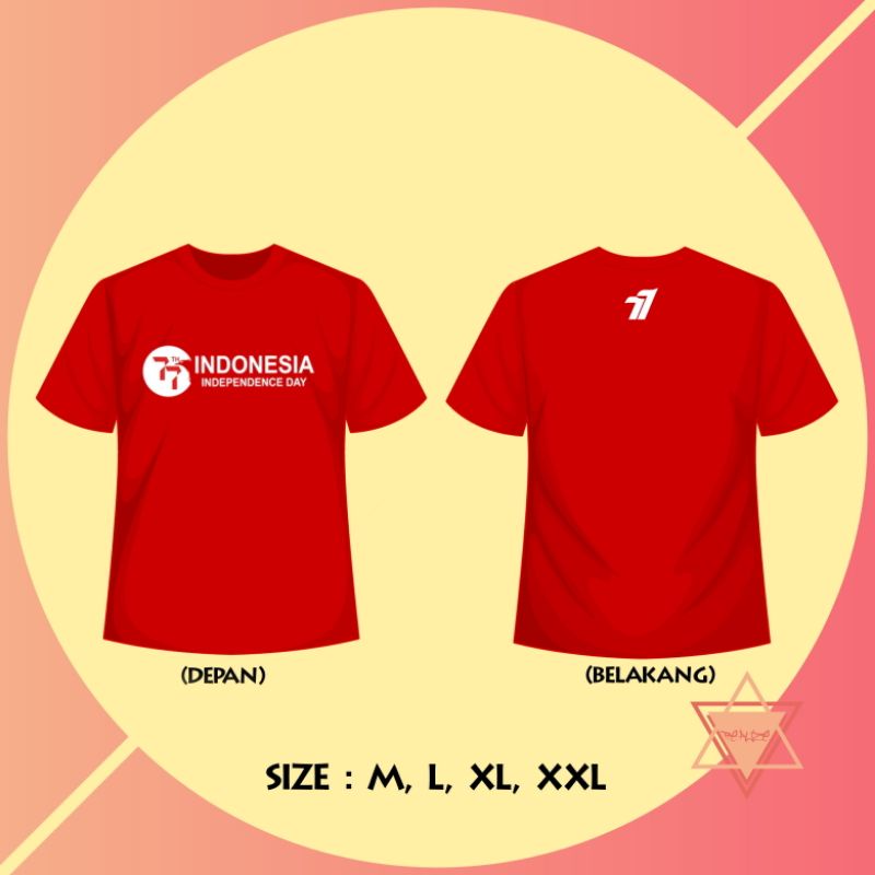 Jual KAOS KEMERDEKAAN HUT RI 77 INDONESIA INDEPENDENCE DAY | Shopee Indonesia