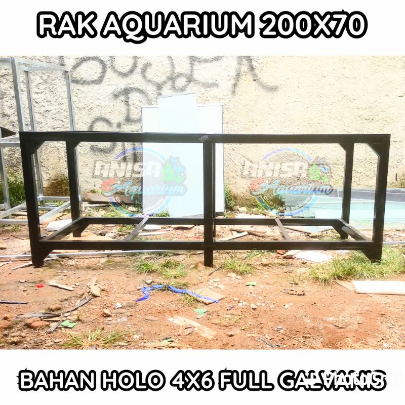 Jual RAK AQUARIUM 200X70 BAHAN HOLO 4X6 KAKI 6 KOKOH DAN KUAT FULL HOLO ...