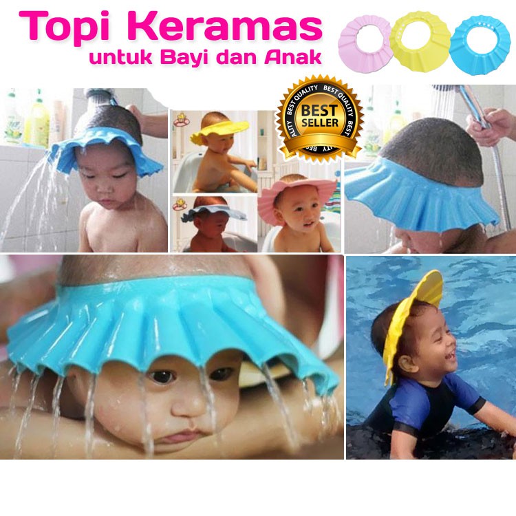 Jual TOPI MANDI ( TOPI KERAMAS BAYI DAN ANAK ) | Shopee Indonesia