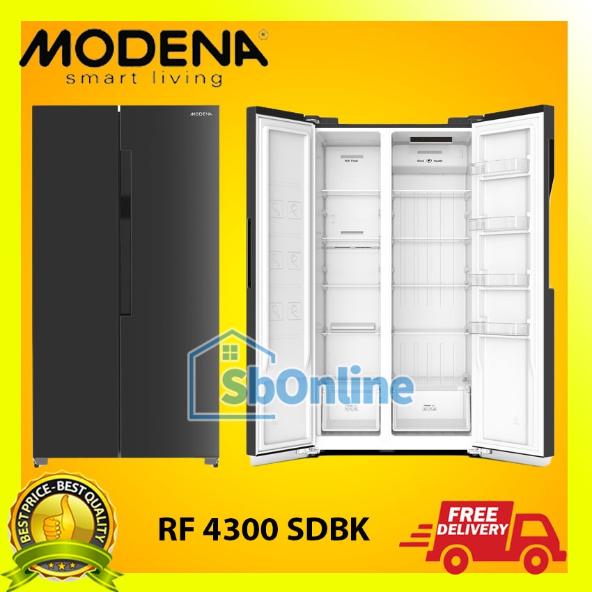 Jual MODENA Kulkas Side By Side 430 Liter - RF 4300 SDBK | Shopee Indonesia