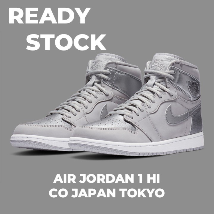 Jual Nike Air Jordan 1 High CO Japan Neutral Grey (Tokyo) | Shopee ...