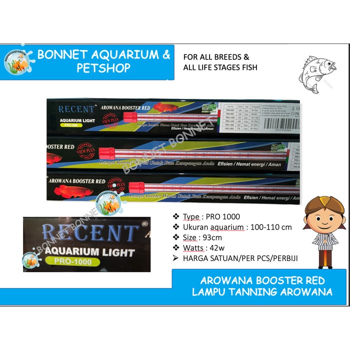 Jual LAMPU TANNING LED RECENT PRO 1000 VIEW PLUS AQUARIUM IKAN ARWANA | Shopee Indonesia