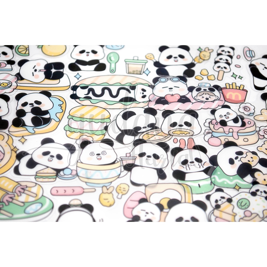 Jual Stiker Panda And Cow Sticker Hewan Sapi Panda DIY Scrapbook GH ...